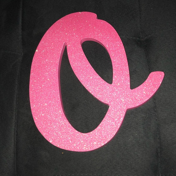 Wall Decor | Large Pink Glitter Lowercase Letter O Wall Decor | Poshmark